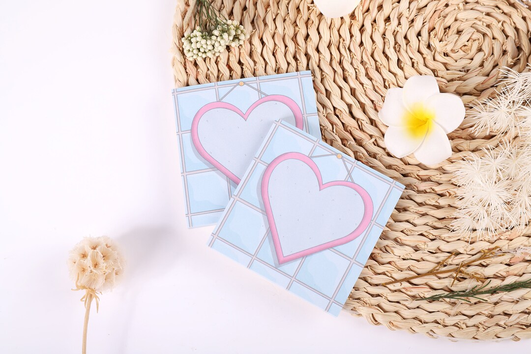 Heart Mirror Sticky Notes - 8.5cm 50 Page Sticky Notes Notepad - Etsy