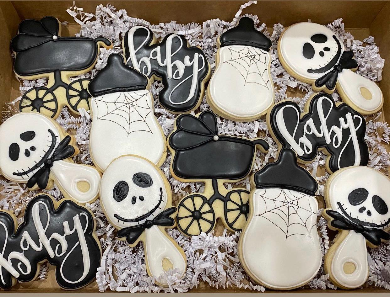 Skeleton Baby Shower Sugar Cookie Set - Etsy