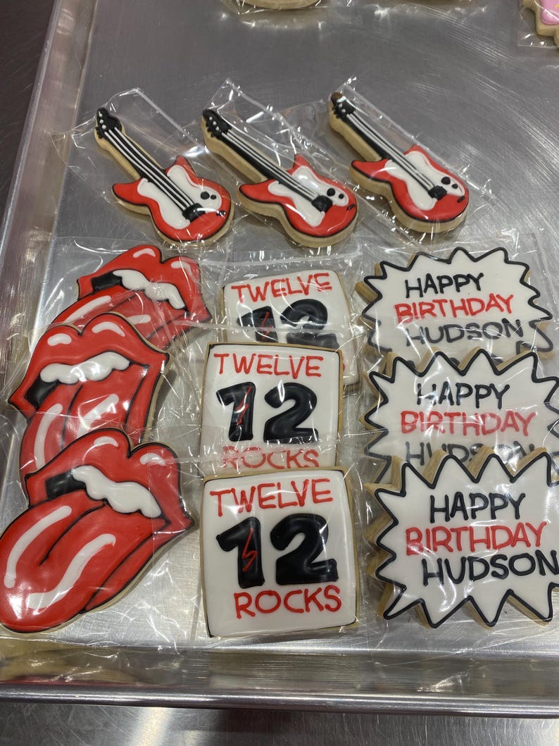 One Rocks Birthday Sugar Cookies - Etsy