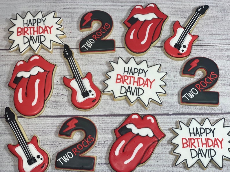 One Rocks Birthday Sugar Cookies - Etsy