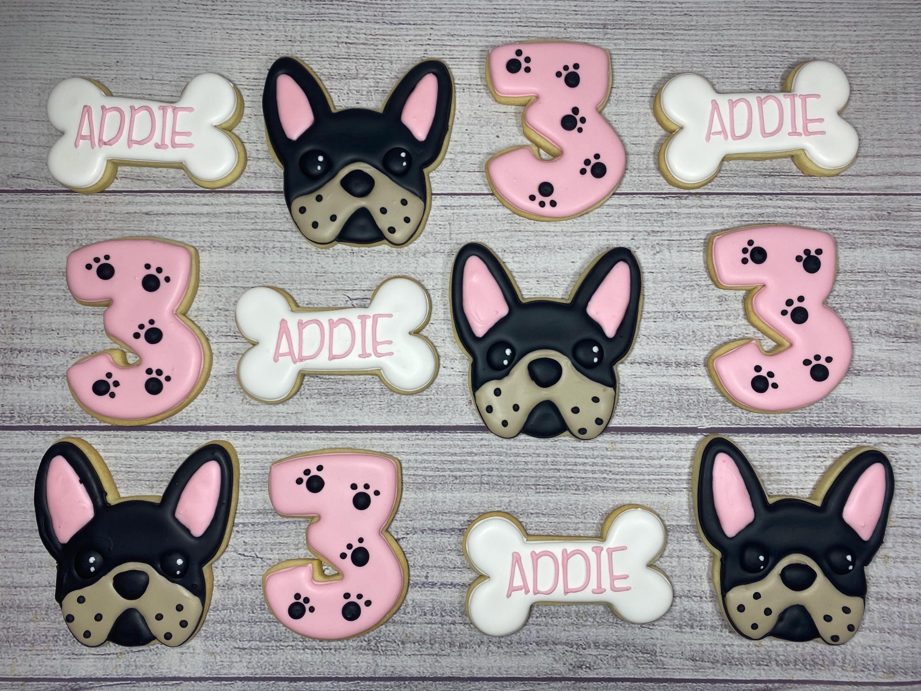 Frenchie Dog Birthday Sugar Cookies - Etsy