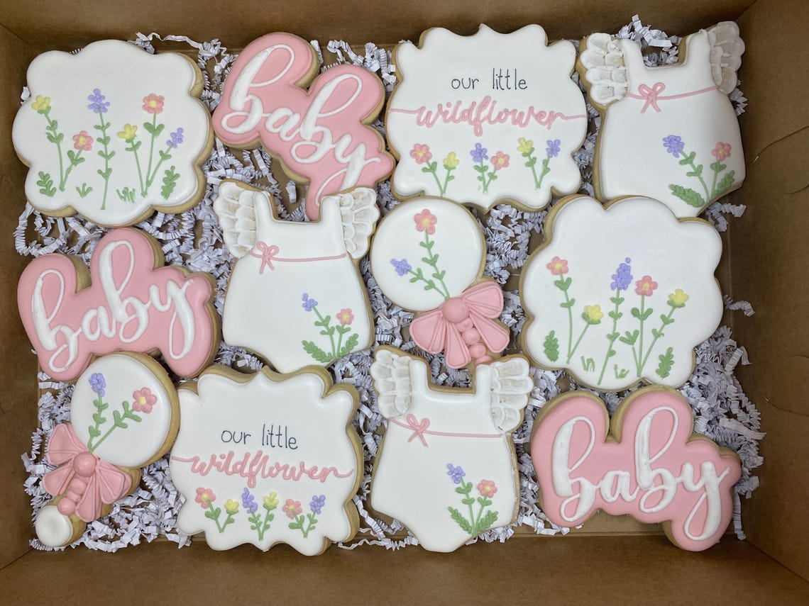 Our Little Wildflower Baby Girl Sugar Cookie Set - Etsy
