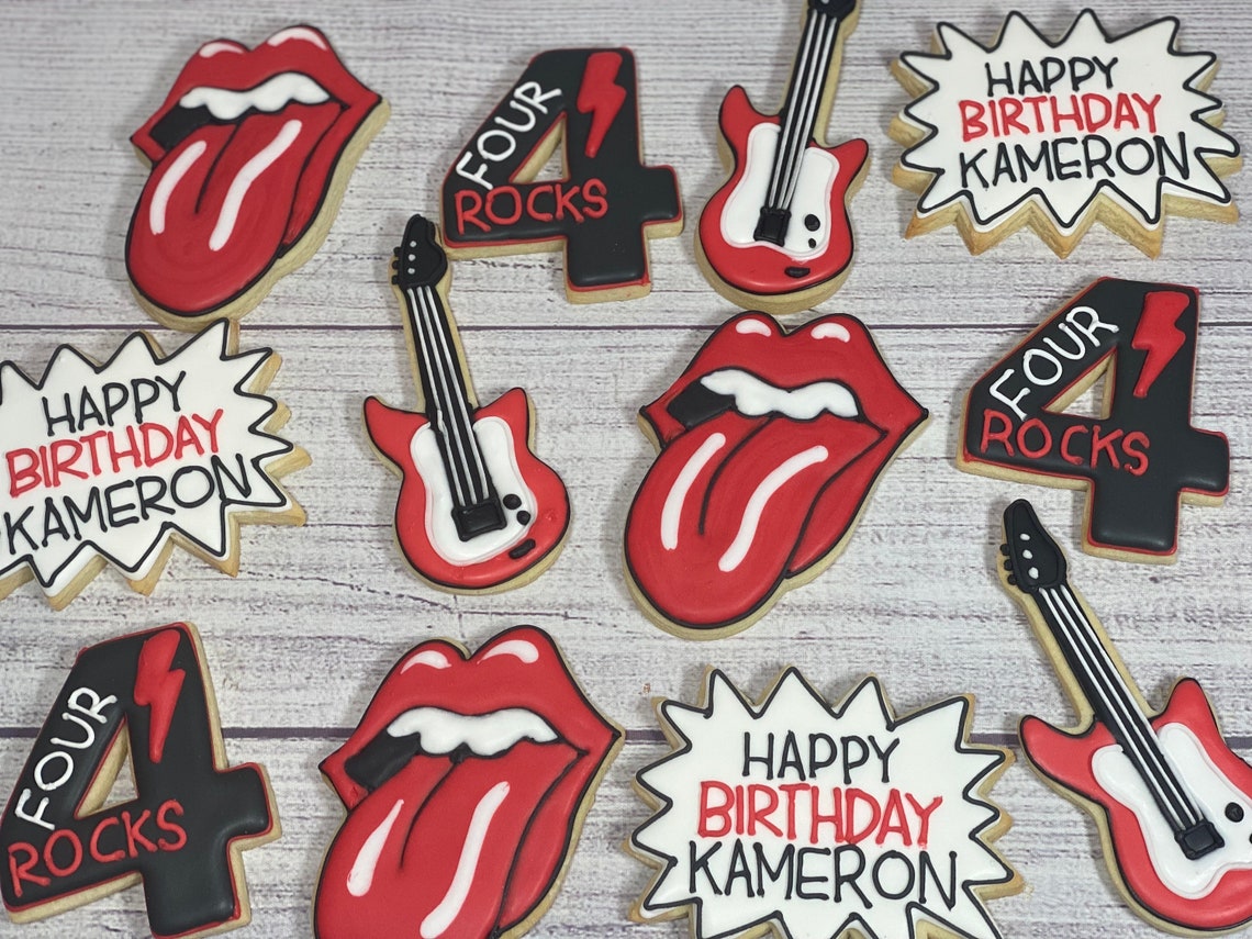 One Rocks Birthday Sugar Cookies - Etsy