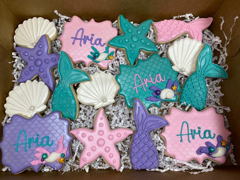 Mermaid Birthday Sugar Cookie - Etsy