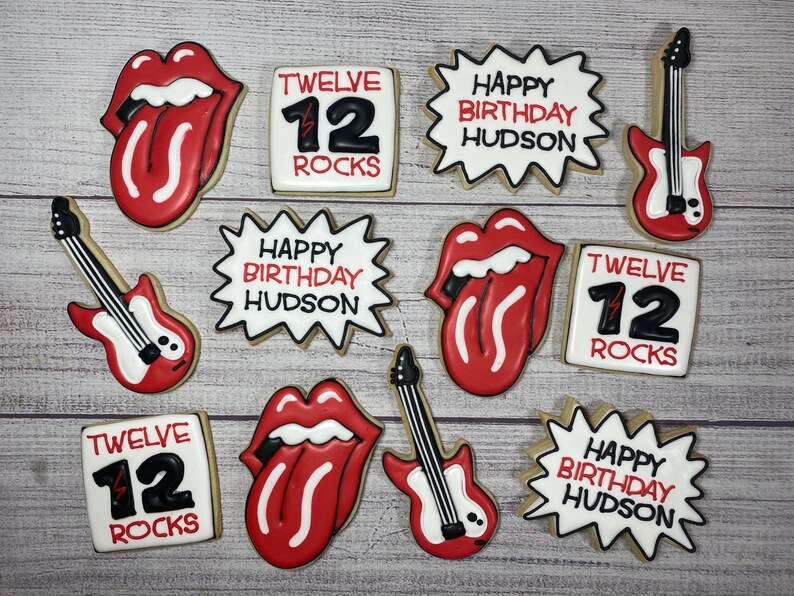 One Rocks Birthday Sugar Cookies - Etsy