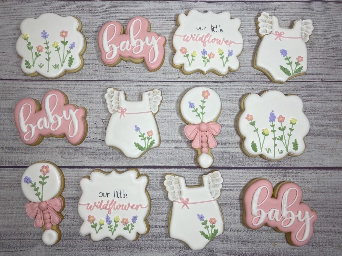 Our Little Wildflower Baby Girl Sugar Cookie Set - Etsy