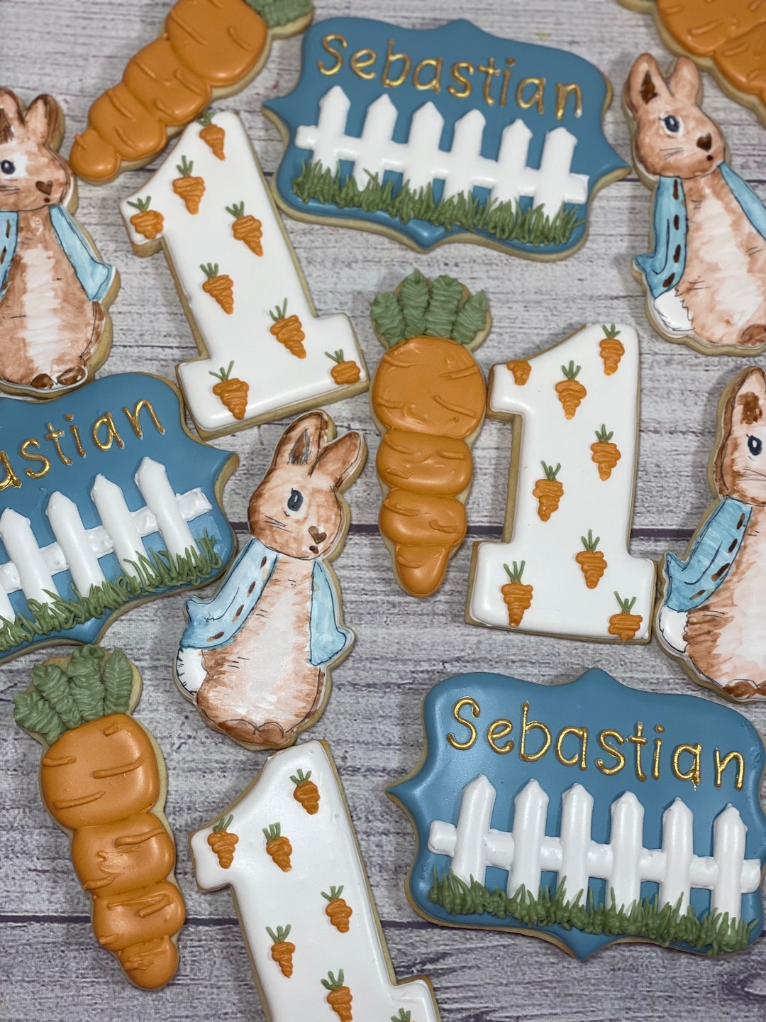 Rabbit Birthday Sugar Cookie Set - Etsy