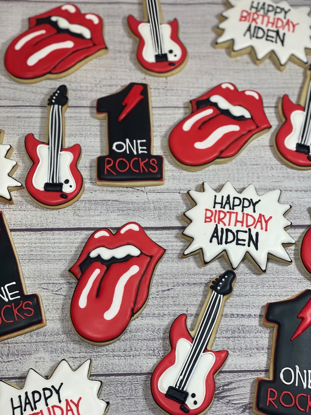One Rocks Birthday Sugar Cookies - Etsy