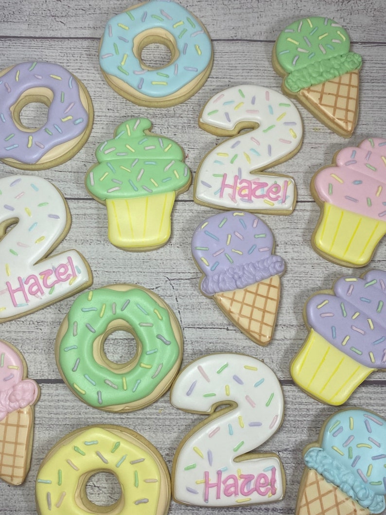 Two Sweet Birthday Sugar Cookies - Etsy