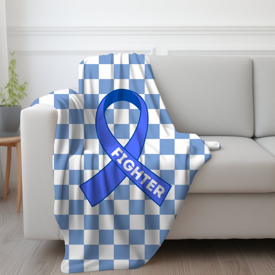 Colon Cancer Fighter Velveteen Plush Blanket - Cancer Gift, Awareness ...