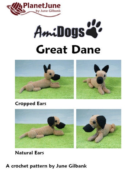 Amidogs Great Dane Amigurumi Dog CROCHET PATTERN Digital PDF File ...