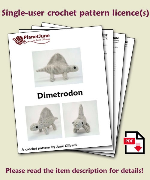 Dimetrodon Amigurumi Dinosaur CROCHET PATTERN Digital PDF File Download ...