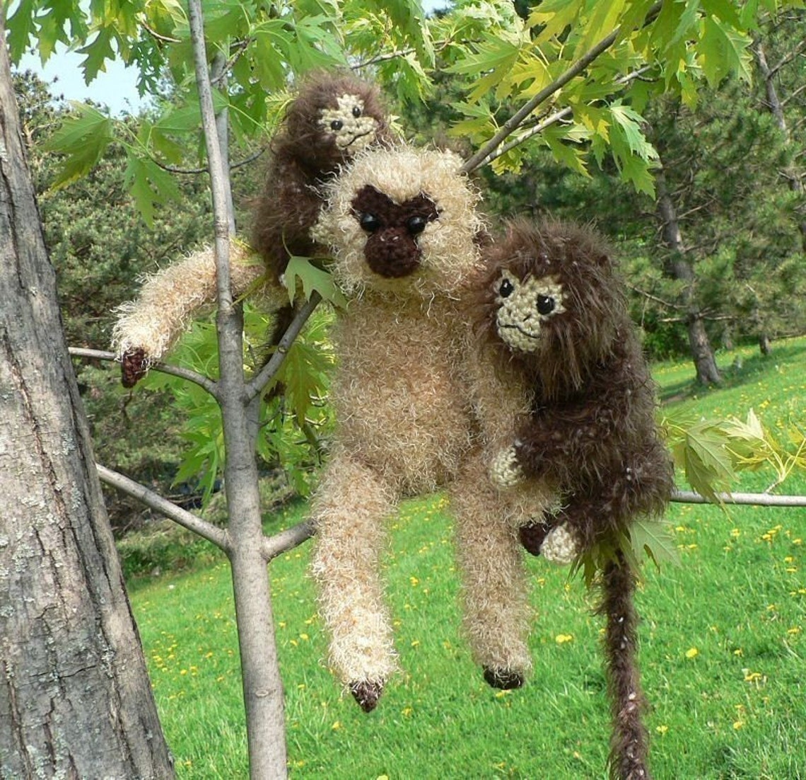 Fuzzy Monkeys Amigurumi CROCHET PATTERN Digital PDF File Download - Etsy