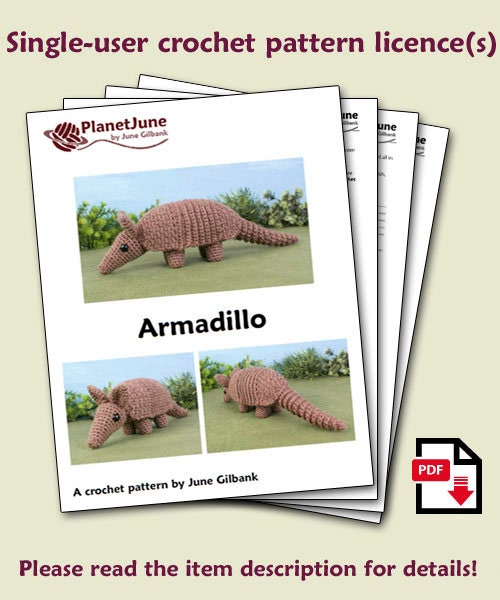 Armadillo Amigurumi CROCHET PATTERN Digital PDF File Download | Etsy