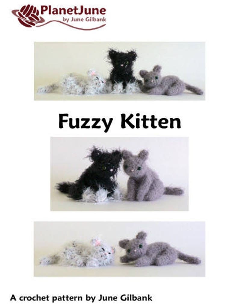 Fuzzy Kitten Amigurumi Cat CROCHET PATTERN Digital PDF File | Etsy