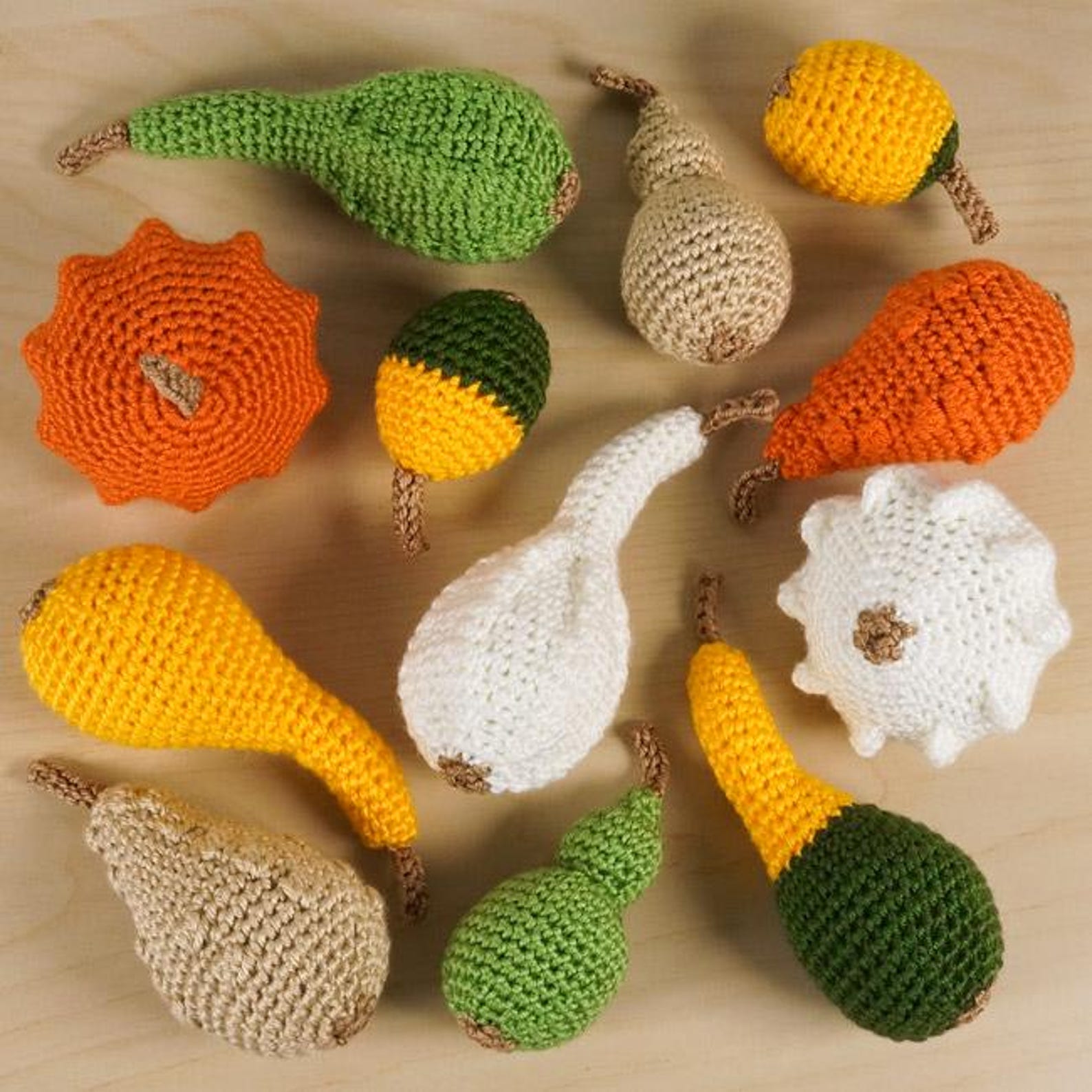 Ornamental Gourds Sets 1 and 2, Six Realistic CROCHET PATTERNS Digital ...