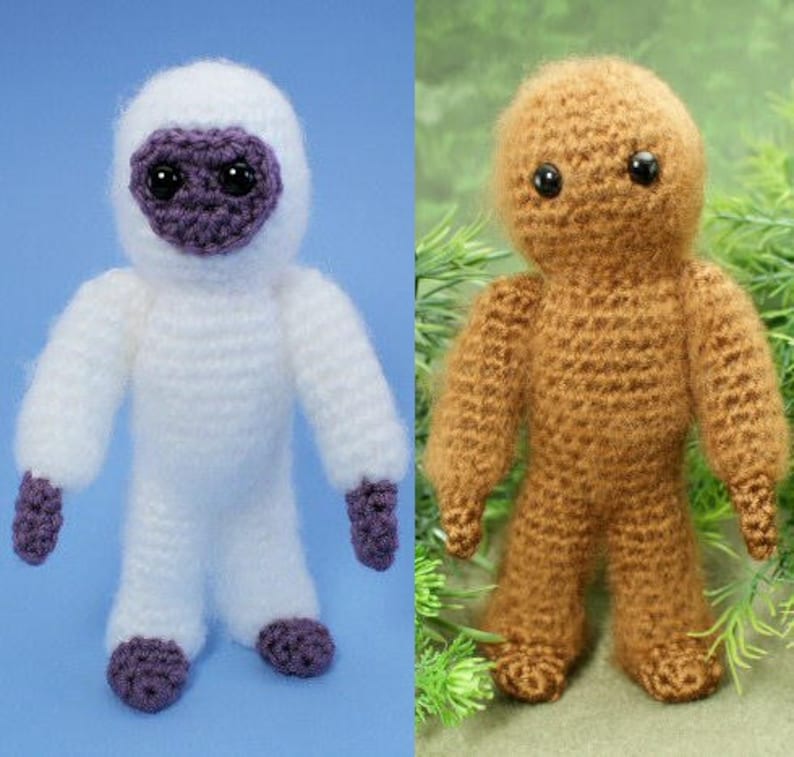 Yeti and Bigfoot 2 Amigurumi CROCHET PATTERNS Digital PDF - Etsy
