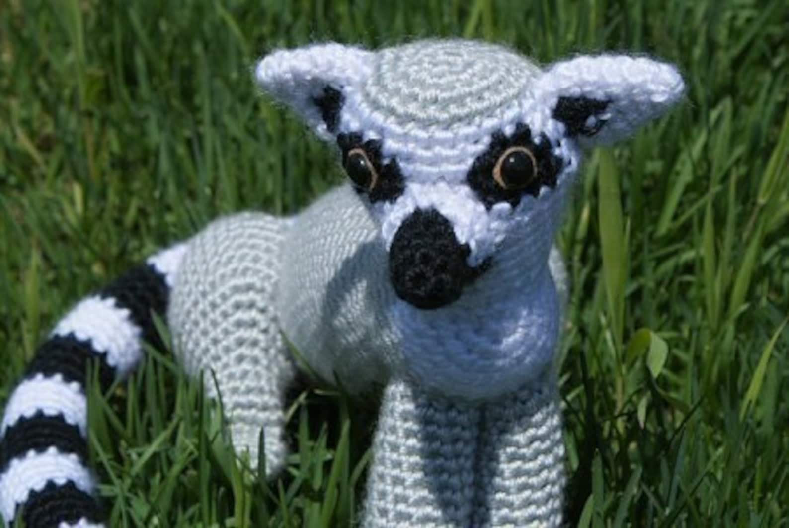 Ring-tailed Lemur Amigurumi CROCHET PATTERN Digital PDF File | Etsy