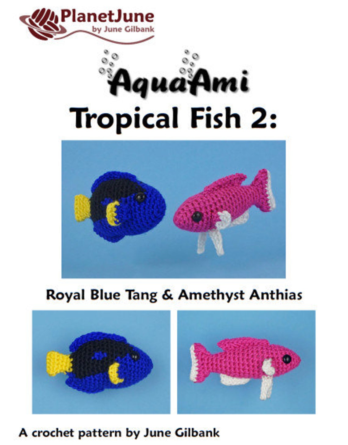 Tropical Fish Set 2 - Two Amigurumi Fish CROCHET PATTERNS Digital PDF ...