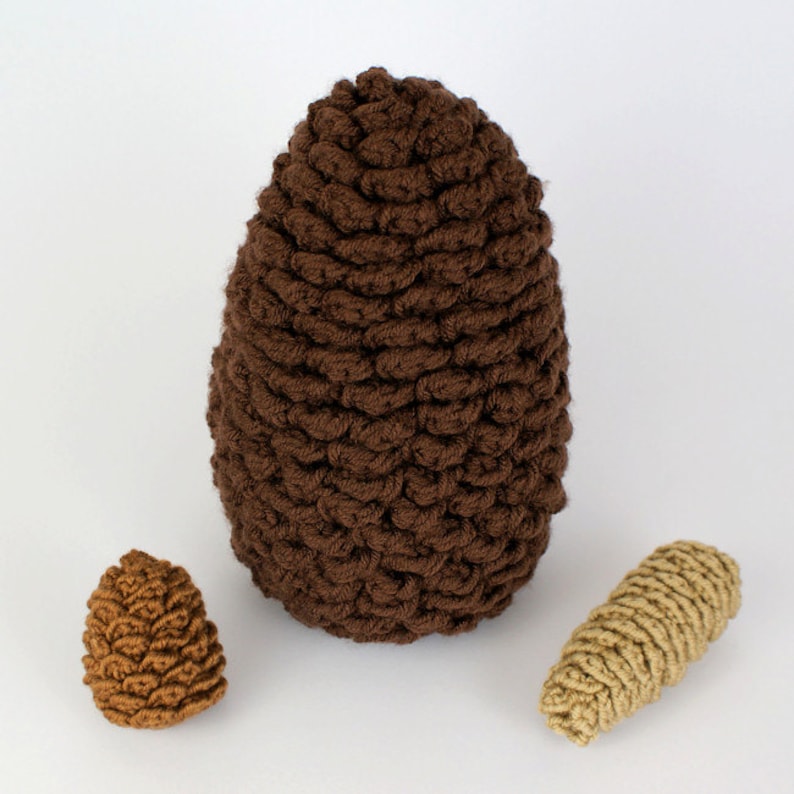 Pine Cone Collection & Giant Pine Cone - Seven CROCHET PATTERNS Digital ...