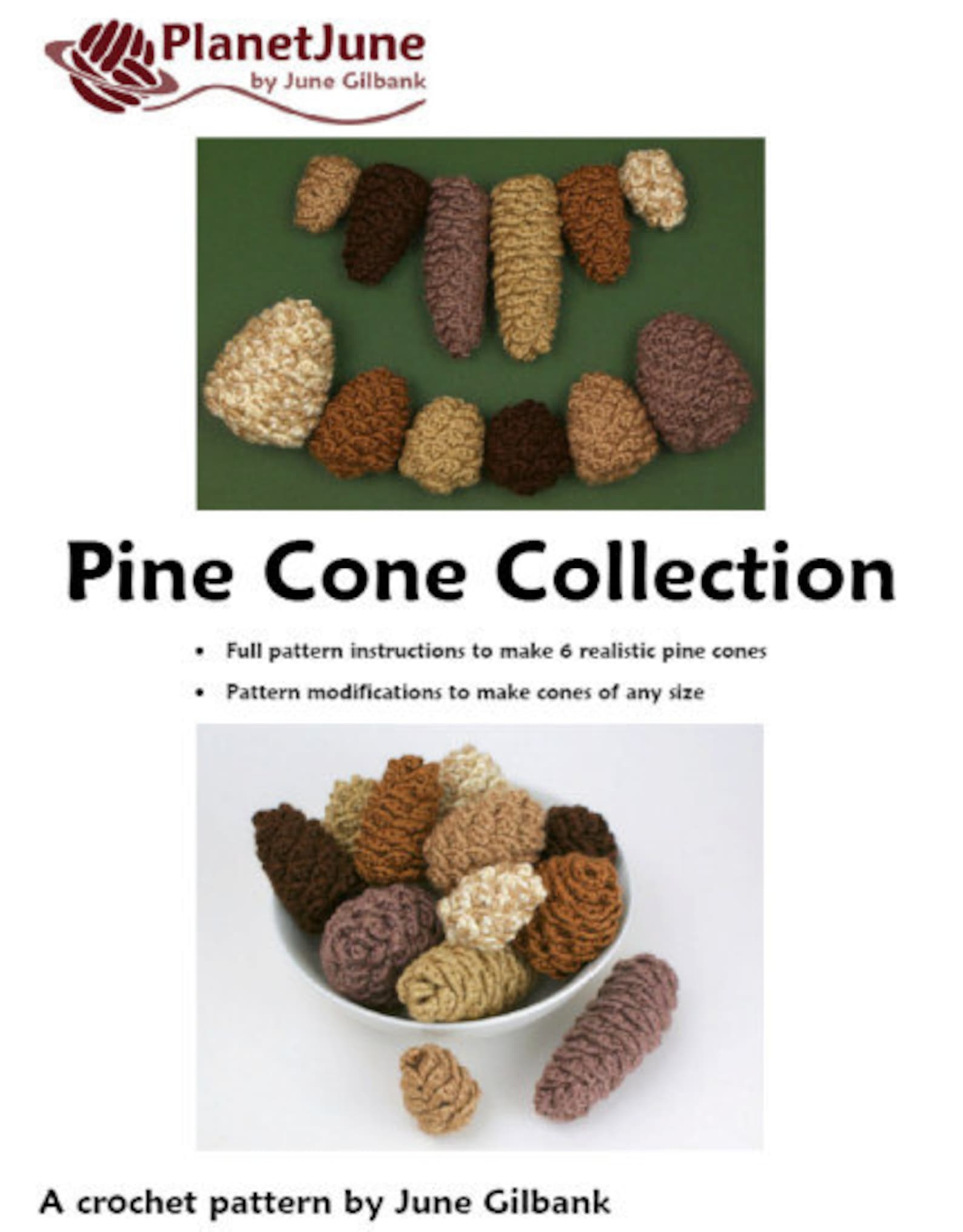 Pine Cone Collection CROCHET PATTERNS Digital PDF File - Etsy