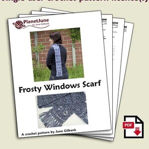 Frosty Windows Scarf CROCHET PATTERN Digital PDF File Download - Etsy
