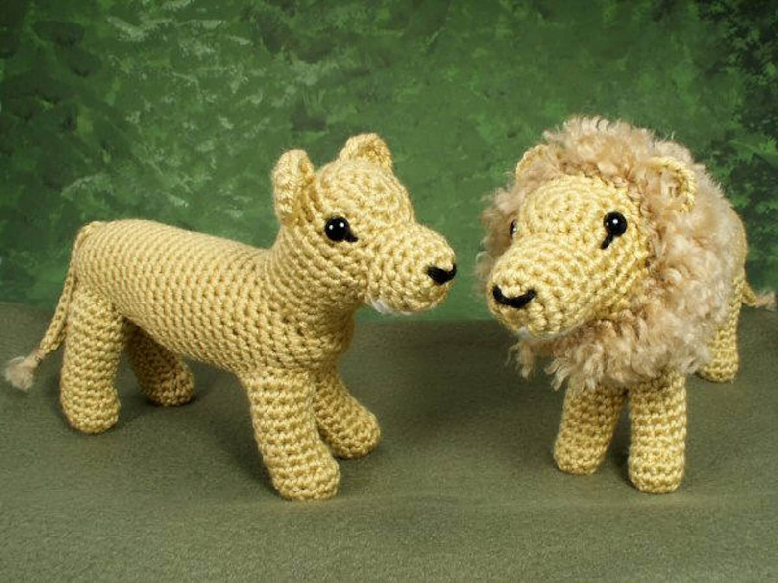 Lion and Lioness - Two Amigurumi CROCHET PATTERNS Digital PDF File ...