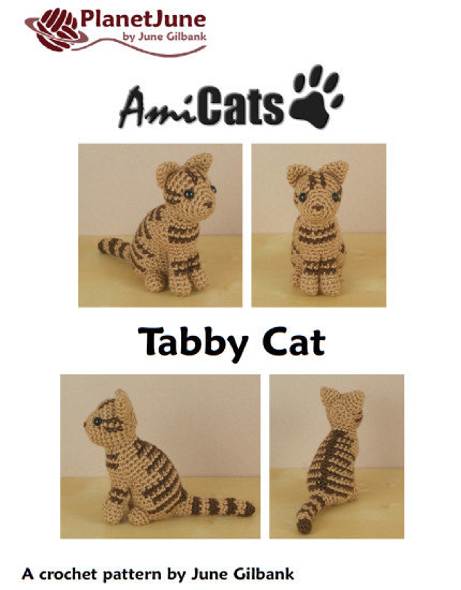 Amicats Tabby Cat Amigurumi Cat CROCHET PATTERN Digital PDF - Etsy