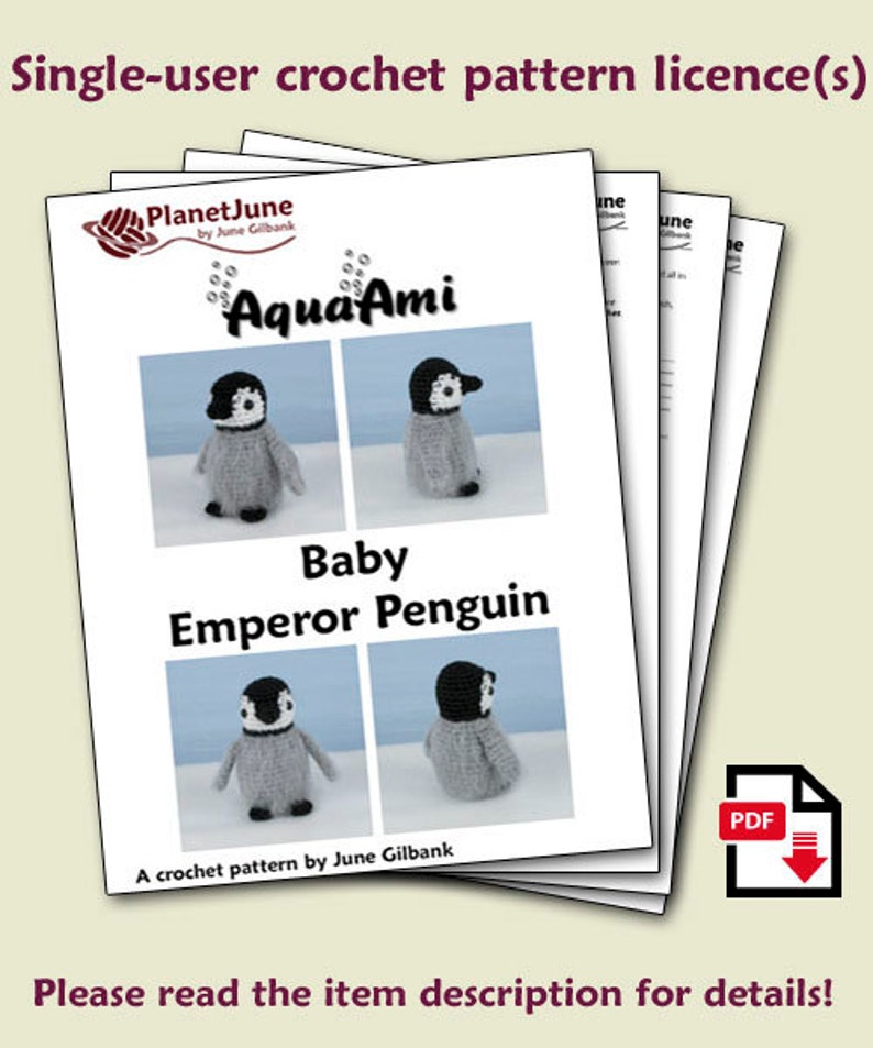 Baby Emperor Penguin Amigurumi CROCHET PATTERN Digital PDF | Etsy