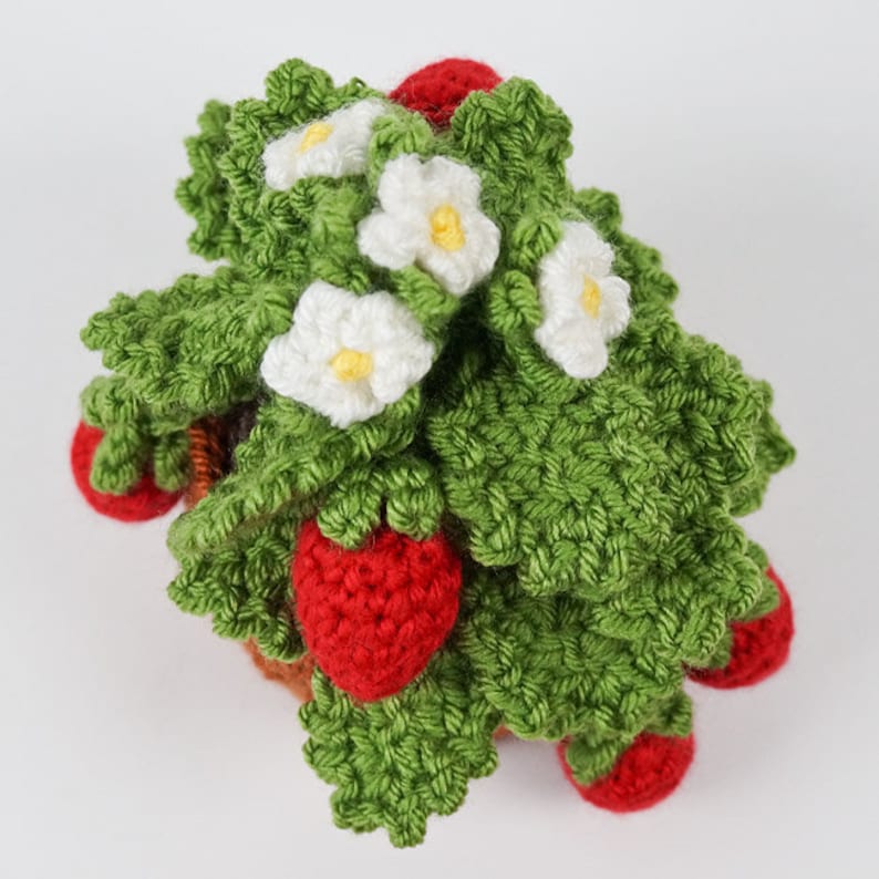 Strawberry Plant Amigurumi Potted Plant CROCHET PATTERN Digital PDF ...