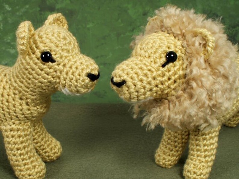 Lion and Lioness - Two Amigurumi CROCHET PATTERNS Digital PDF File ...