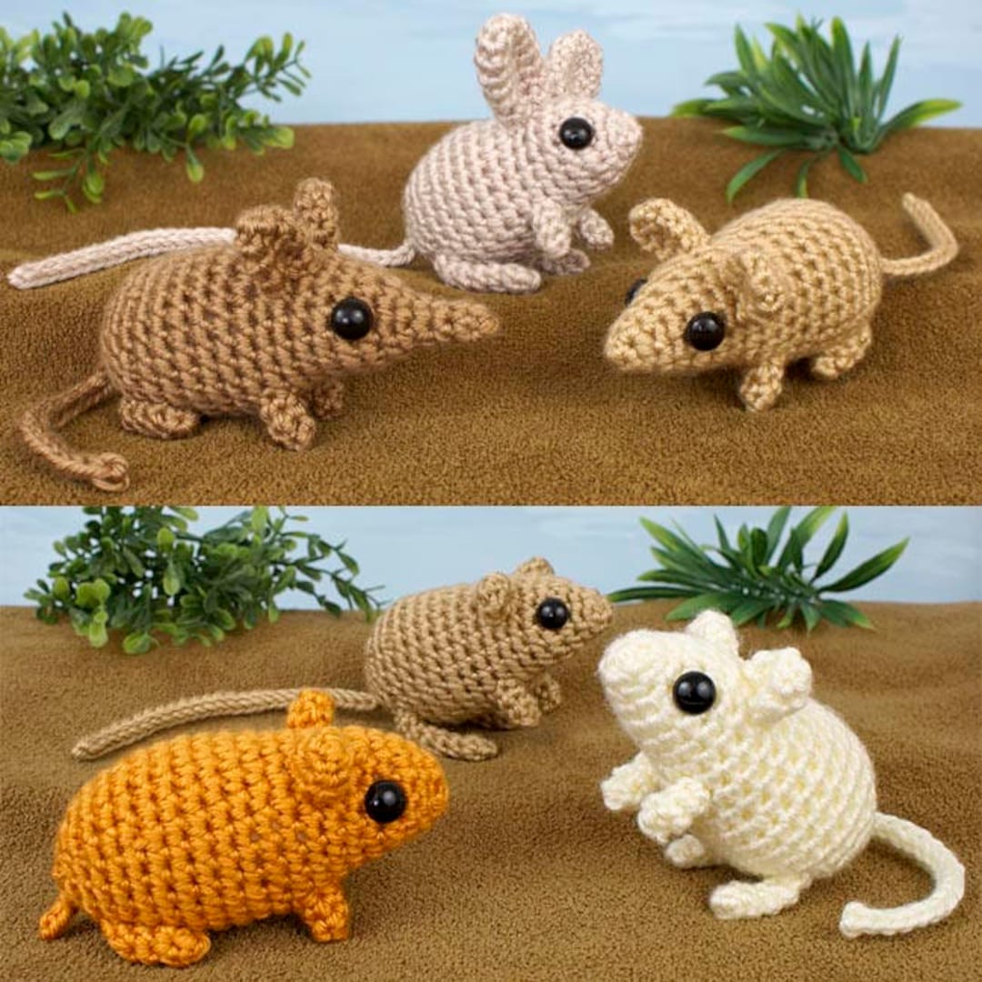 Mini Mammals 1 & 2 - Six Cute and Tiny Amigurumi CROCHET PATTERNS ...