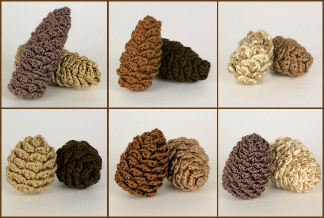 Pine Cone Collection CROCHET PATTERNS Digital PDF File Download, 6 ...