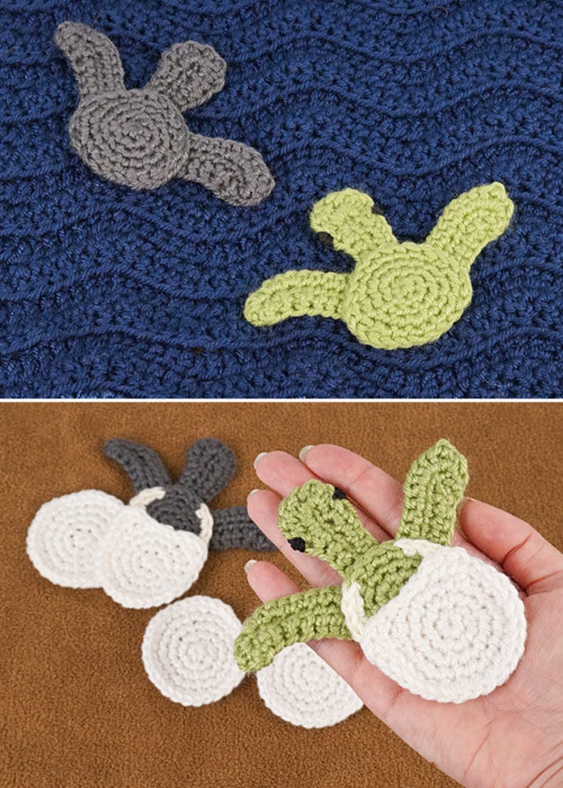 Baby Sea Turtle Applique CROCHET PATTERN Digital PDF File - Etsy