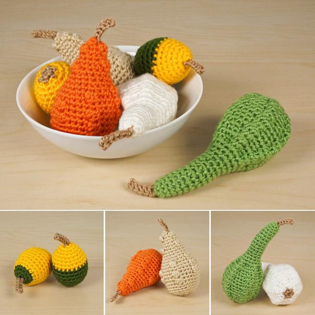 Ornamental Gourds Set 1, Three Realistic CROCHET PATTERNS Digital PDF ...