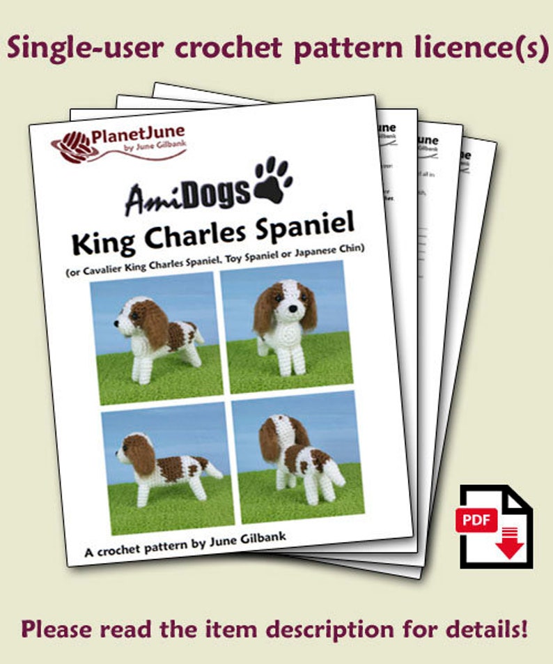 Amidogs King Charles Spaniel Amigurumi Dog CROCHET PATTERN - Etsy