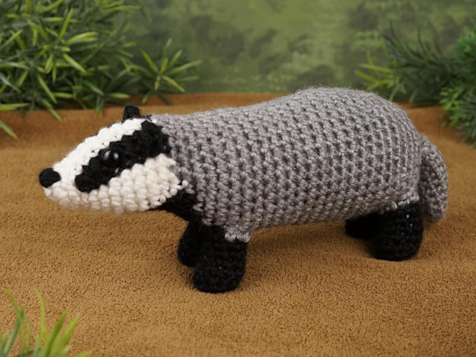 Badger amigurumi CROCHET PATTERN digital PDF file download | Etsy