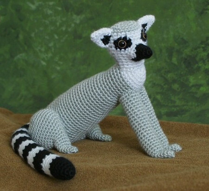 Ring-tailed Lemur Amigurumi CROCHET PATTERN Digital PDF File | Etsy