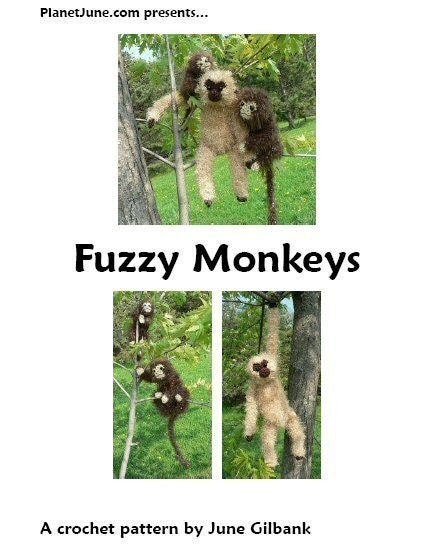 Fuzzy Monkeys Amigurumi CROCHET PATTERN Digital PDF File - Etsy