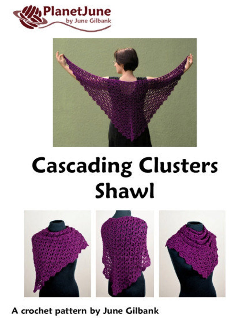 Cascading Clusters Shawl CROCHET PATTERN Digital PDF File Download - Etsy