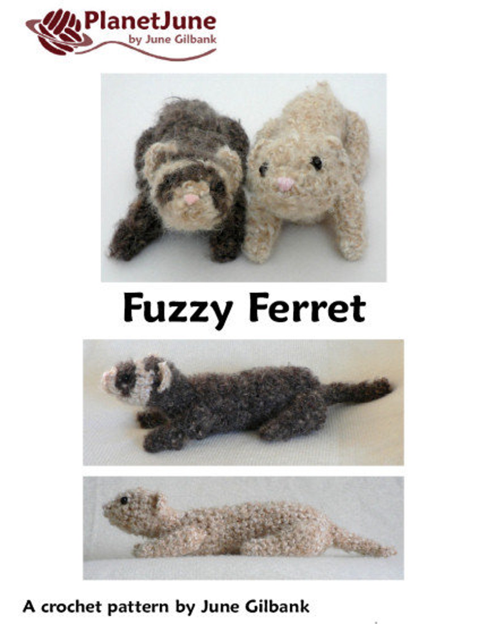 Fuzzy Ferret Amigurumi CROCHET PATTERN Digital PDF File Download - Etsy