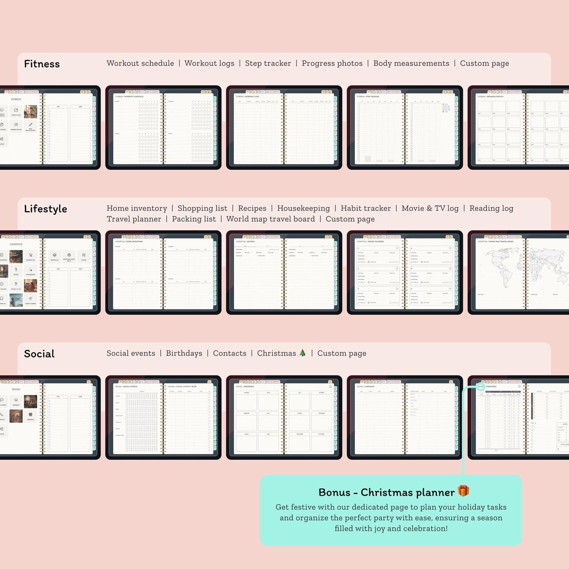 Anime Style Digital Planner | Life Planner Template | iPad Planner ...