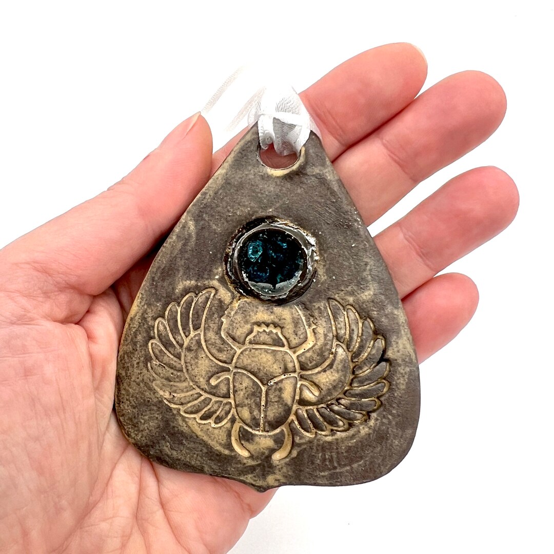 Scarab Ornament Ancient Egyptian Ceramic Ornament Handmade Ornament ...