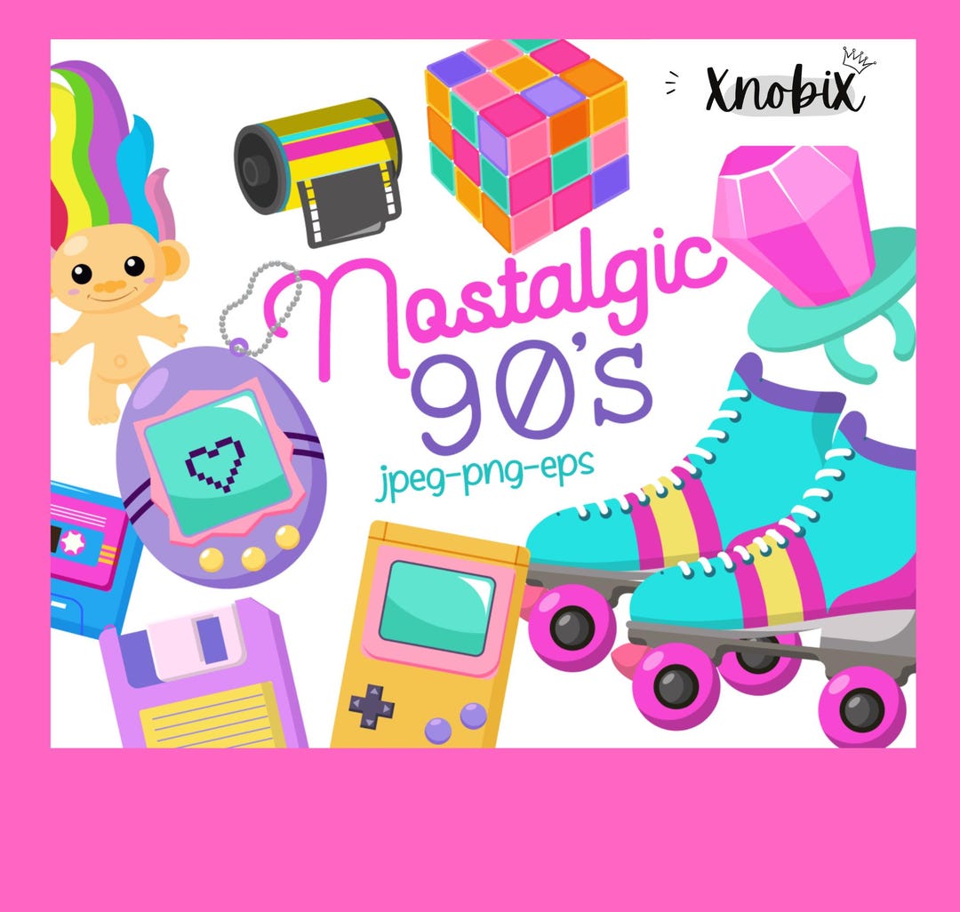 90s Nostalgia Sticker Set – Retro Games Art (digital Download) - Etsy
