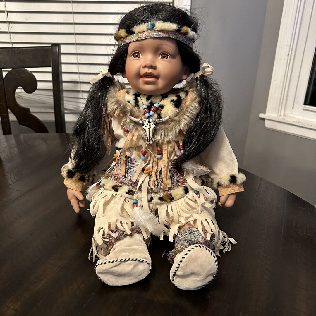 Cathay Collection Native American Indian Girl Porcelain Doll 20 868 ...