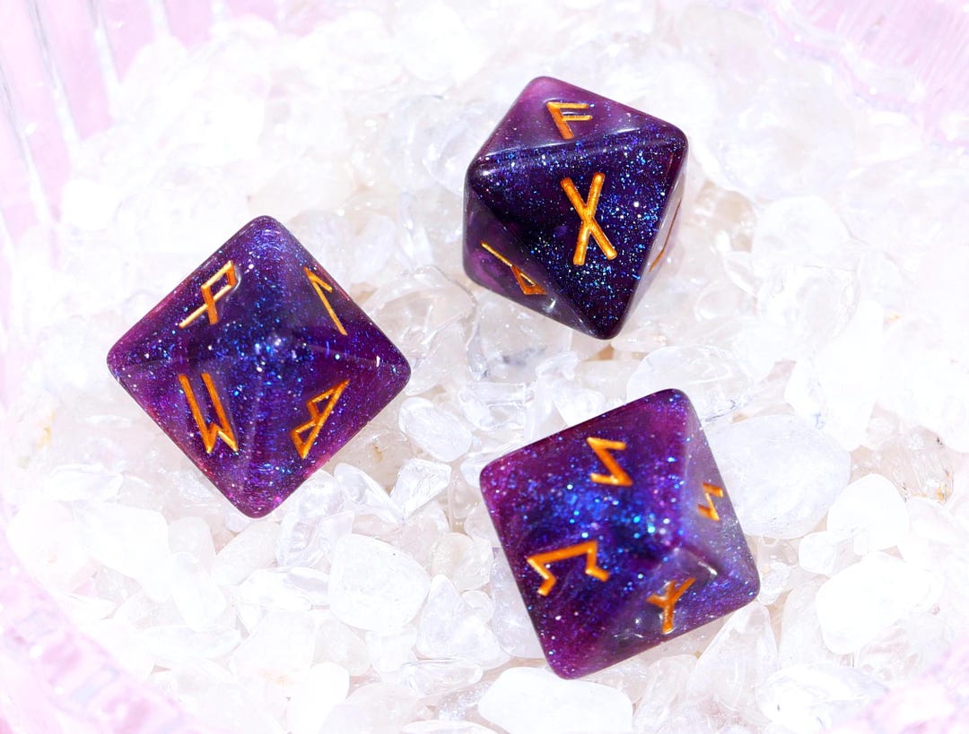 Rune Dice Set * Runic * Polyhedral * Divination Tool * Elder Futhark - Etsy