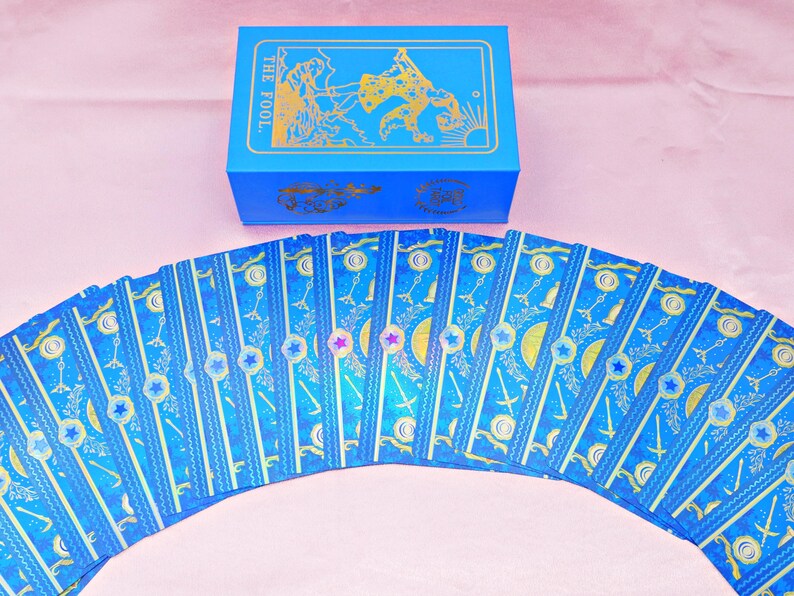 Waterproof Tarot Deck * Gold Foil Tarot * Tarot Cards * 78 Rider–waite ...