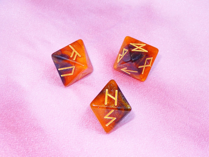Rune Dice Set * Runic * Polyhedral * Divination Tool * Elder Futhark - Etsy