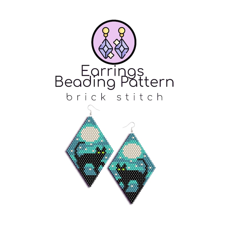 Bead Earring Pattern Cat - Etsy