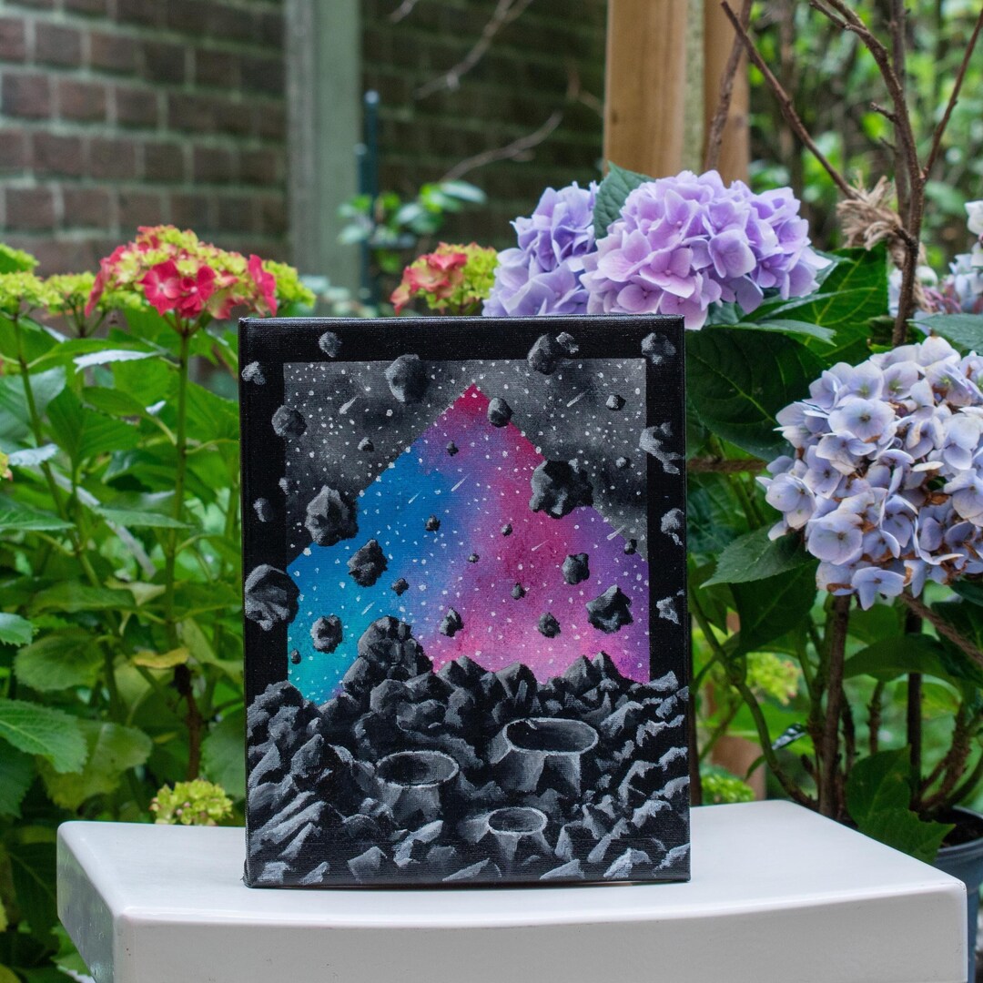 Space Asteroid Painting - Etsy
